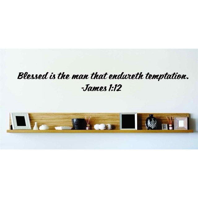 Wall Design Pieces Blessed Is The Man That Endureth Temptation. James ...