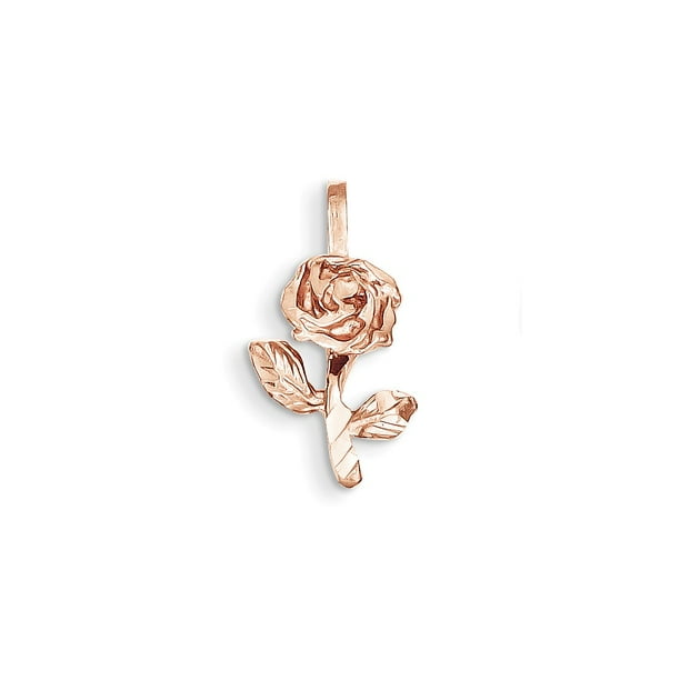 Million Charms - 14k Rose Gold Rose-Gold Rose Charm - Walmart.com ...