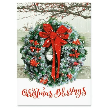 Merry Christmas Tree & Manger Religious Christmas Cards - Set of 18 ...