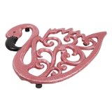 Tropical Paradise Pink Flamingo Bird Scrollwork Cast Iron Wall Or Table ...