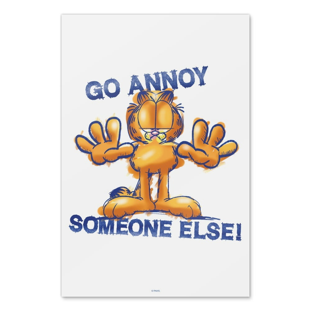 Garfield Go Annoy Someone Else Wall Art Picture Paper Poster Décor Home ...