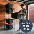 CleverMade Tote Tower Single 5-Tier Heavy-Duty Organizer for Garage ...