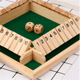 1-4 Players Shut The Box Dice Game, Wooden Board Table Math Game with 2 ...