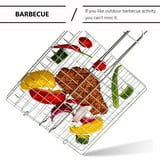 WHAMVOX Stainless Steel Grill Grilling Net Mesh Basket Nets Racks Dad ...
