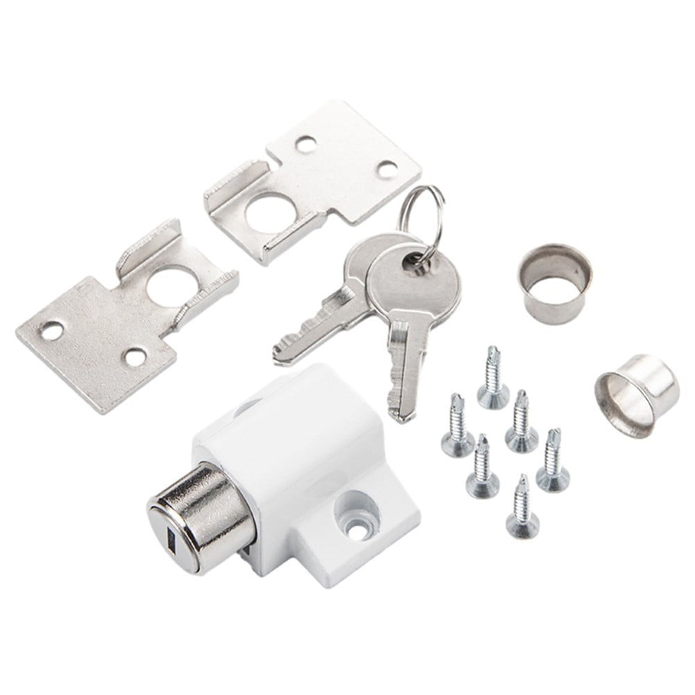 Unbranded Sliding Sash Patio Door Lock Key Push Baby Child Safety Protection Security Lock White