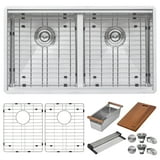 Ruvati RVH8350 Undermount 16 Gauge 33 in. Kitchen Sink Double Bowl ...