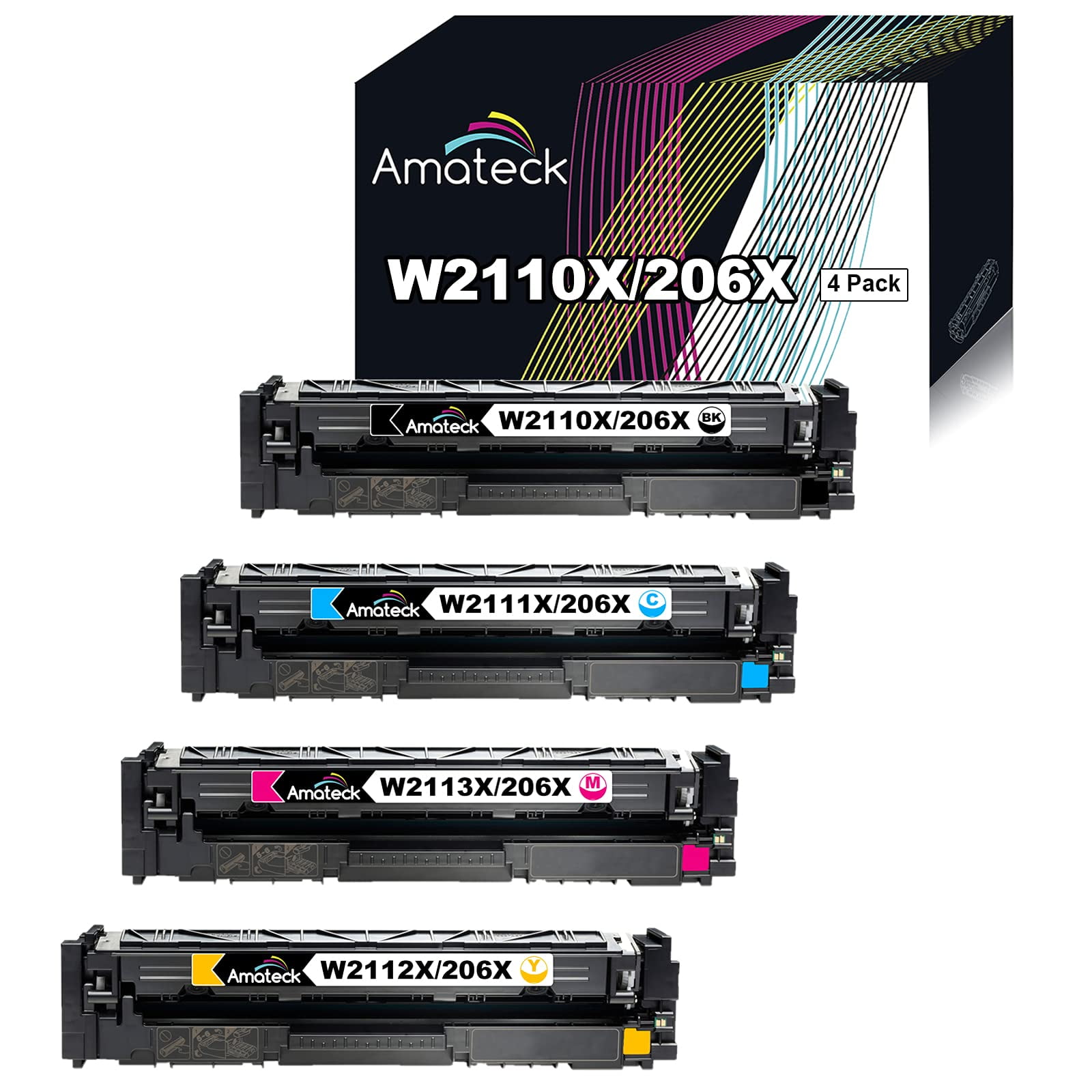 Amateck Compatible Toner Cartridge Replacement for HP W2110X W2111X ...