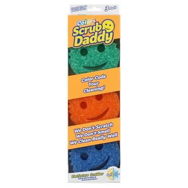 Scrub Daddy Sponge Daddy Dual-Sided Non- Scratch Sponge, 4 Count ...