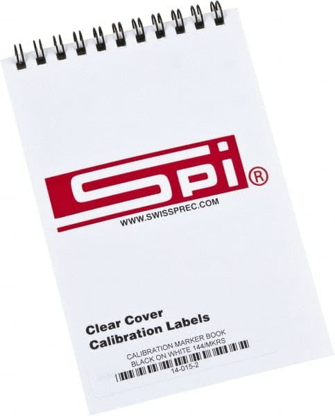 144 Count Clear Cover SPI Calibration Labels, 1-3/4" x 5/8" Black Print ...