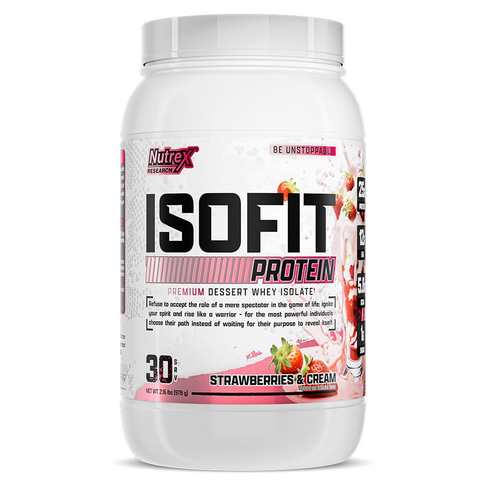 Proteína en polvo Nutrex Research IsoFit Whey 25 g Fresas | Bodega ...