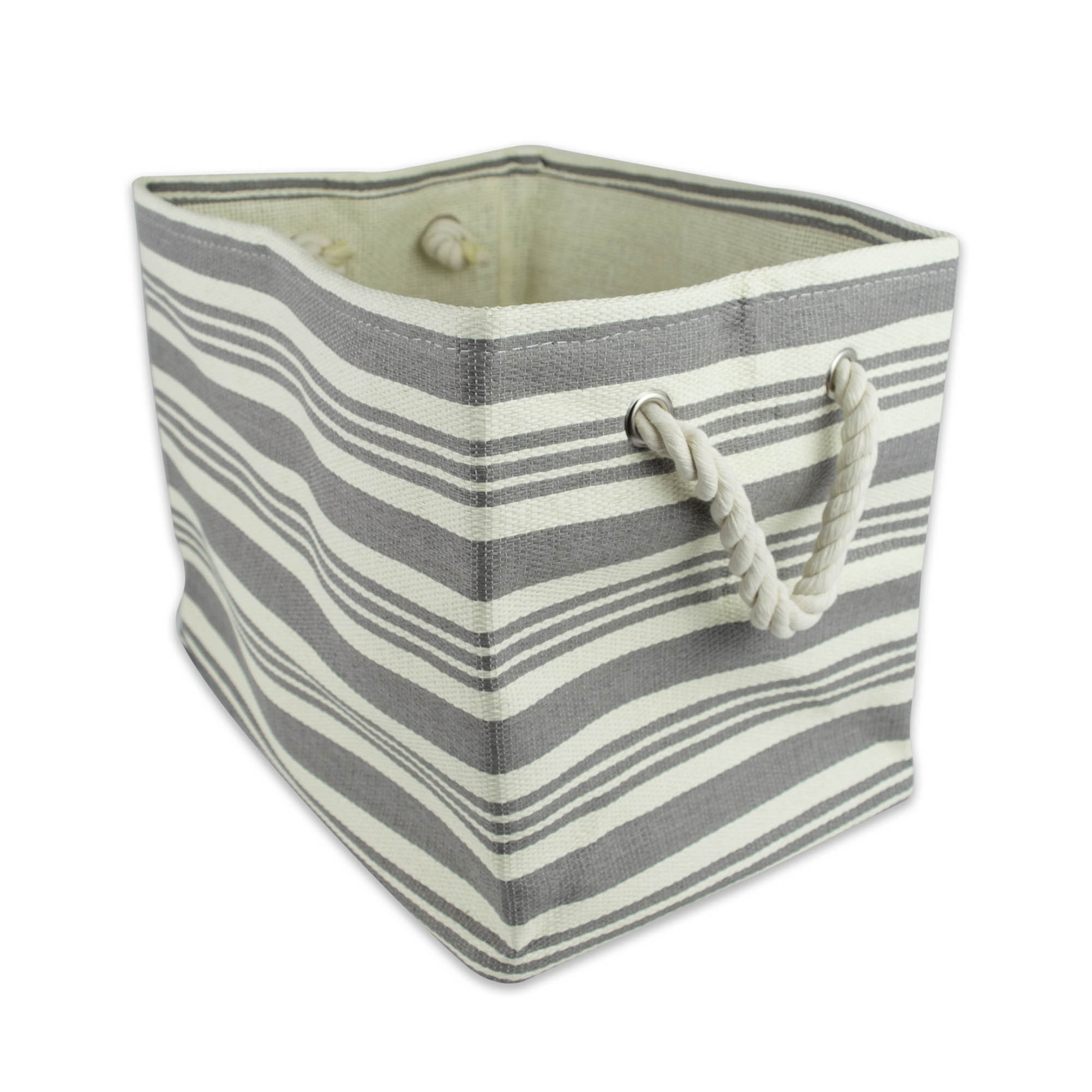 DII Urban Stripe Decorative Bin, Medium, Woven Paper, Multiple Sizes ...