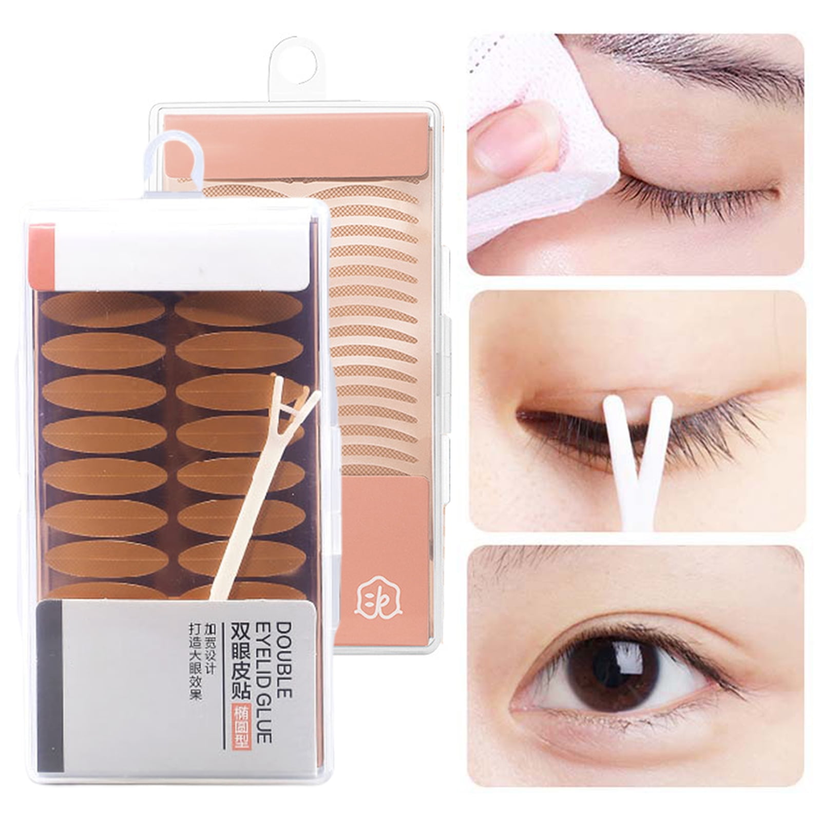 Hesroicy Eyelid Paste Long Lasting Waterproof Mini Double Eyelid ...