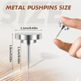 VKLU 50pcs Silver Alloy Push Pins, Discreet Flat Head Thumbtacks for ...