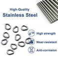 25Pcs Stainless Steel Split Rings Metal Fishing Attachments Link Pear ...