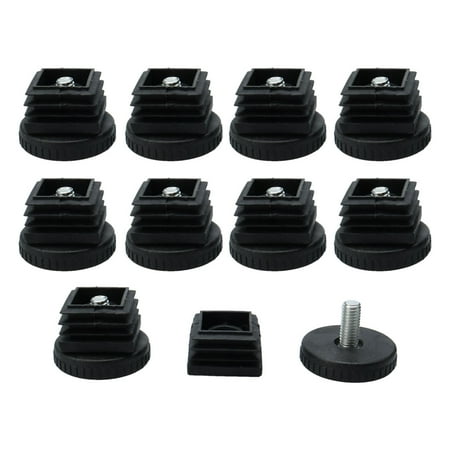Leveling Feet 30 x 30mm Square Tube Inserts Furniture Adjuster with ...