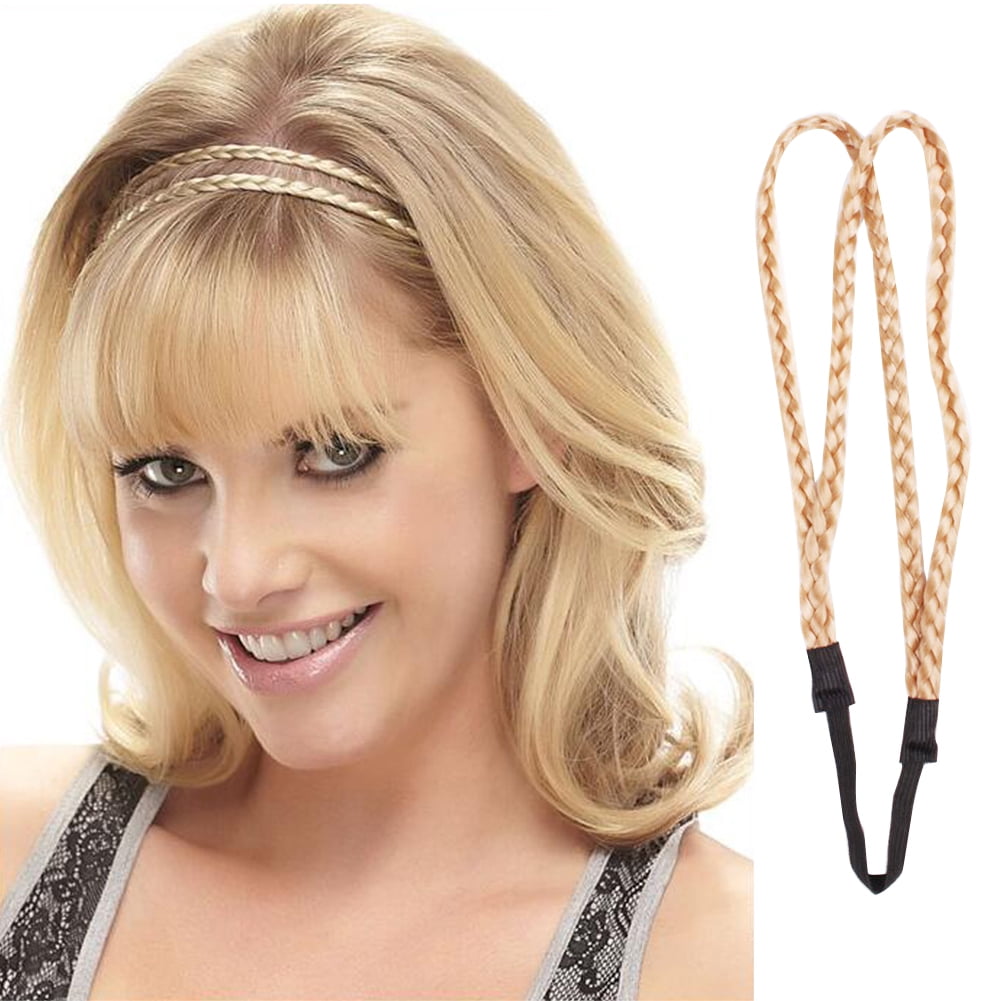 Meidiya 4Pcs/Set Elastic Synthetic Hair 2 Layer Braided Plaited Elastic ...