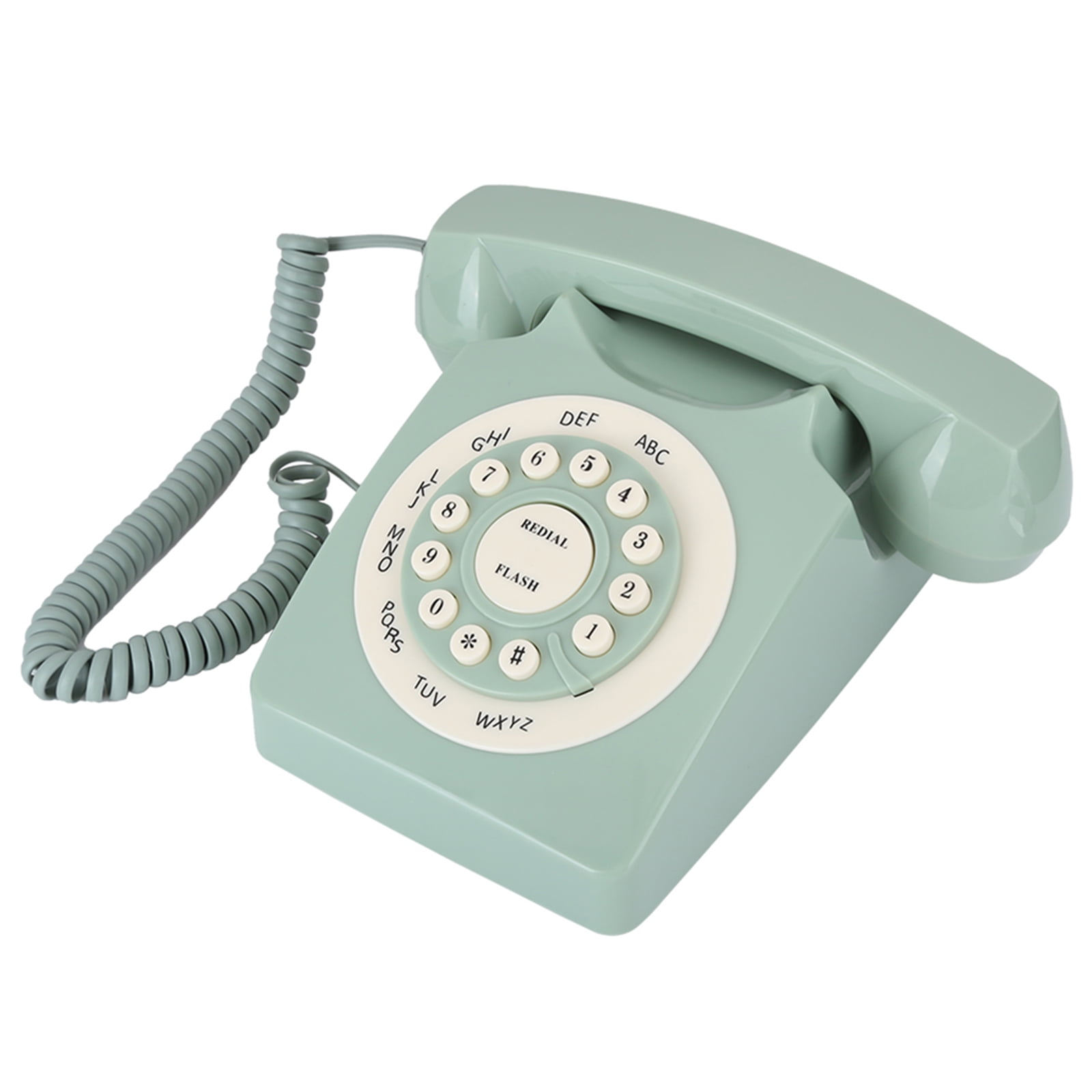 TureClos Retro European Style Rotary Dial Telephone Light Blue Old ...