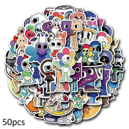 50 packs dandys world sticker pack diy decals waterproof stickers ...