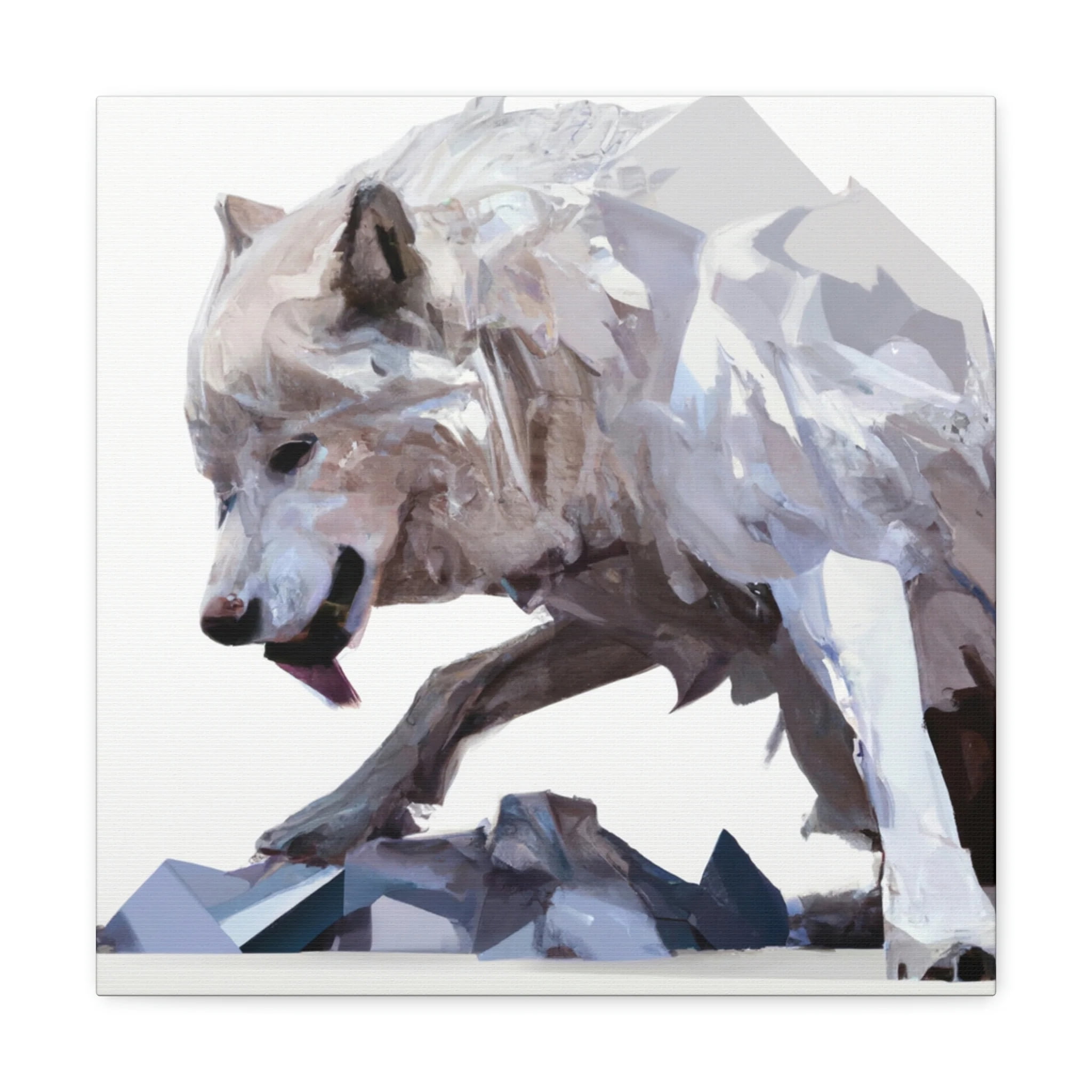 Arctic Wolf in Realism - Canvas - Walmart.com