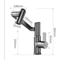 Bathroom washbasin Black Gold Faucet Basin Light Luxury Rotating Mixing ...