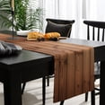 Brown Wooden Grain Table Runner 120 Inches Long - Farmhouse Country ...