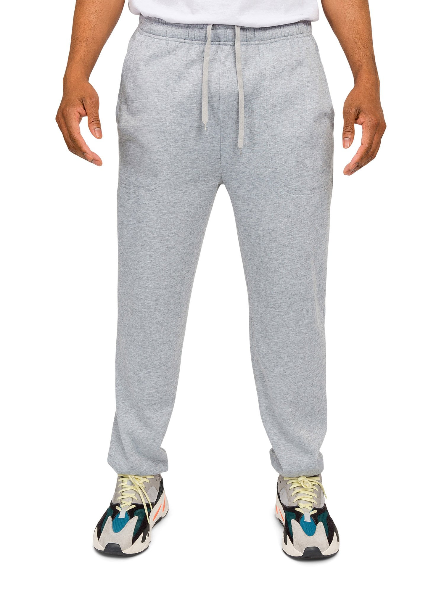 Victorious Men's Lightweight Fleece Drawstring Elastic Cuff Sweatpants ...