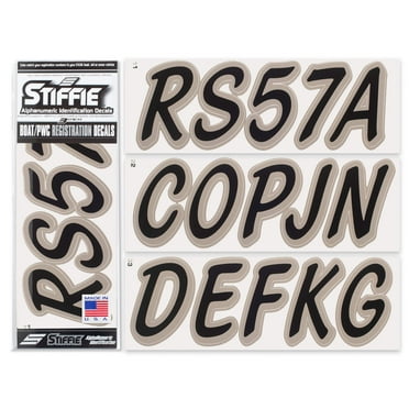 STIFFIE Whipline Solid Red/Black 3" Alpha-Numeric Registration ...