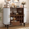 AUU 39" Mid-Century Modern Fluted Bar Cabinet for Liquor & Coffee – 6 ...