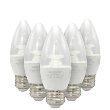 Sunlite LED G16.5 Bulb, 5W (40W Eq.), E12 Base, Dimmable, Frost, 3000K Warm, 6-Pack - Walmart.com