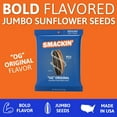 SMACKIN' Original Roasted Jumbo Sunflower Seeds, 4oz Resealable Bag, 12 ...