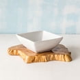 Better Homes & Gardens White Porcelain Square Appetizer Bowl, Microwave ...