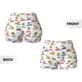 Lukts Yoga Dogs Poses Print Workout Shorts for Women Seamless Scrunch ...