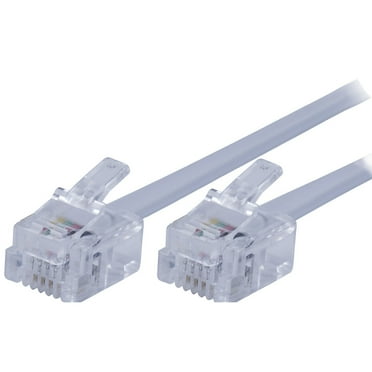 Power Gear 25ft. Coiled Telephone Cord, Black, for Home or Office ...