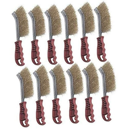 Set of 12 curved hand brushes for removing rust and removing rust, hand ...