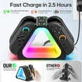 Pecham Charging Dock Fit for NS 2 Joy-Cons, 4‑in‑1 Magnetic Fast ...
