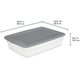 Sterilite 28 Quart Storage Box Containers Set of 2, Plastic, Titanium ...