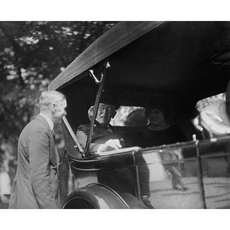 Former President Woodrow Wilson And His Wife Edith Call At White House ...