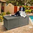 DWVO Extra Large Waterproof Resin Garden Chest - Weatherproof Patio ...