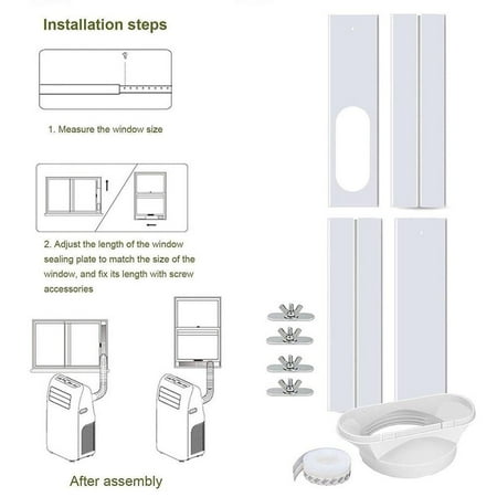 Portable Air Conditioner Window Kit Window Baffle And Device Portable ...