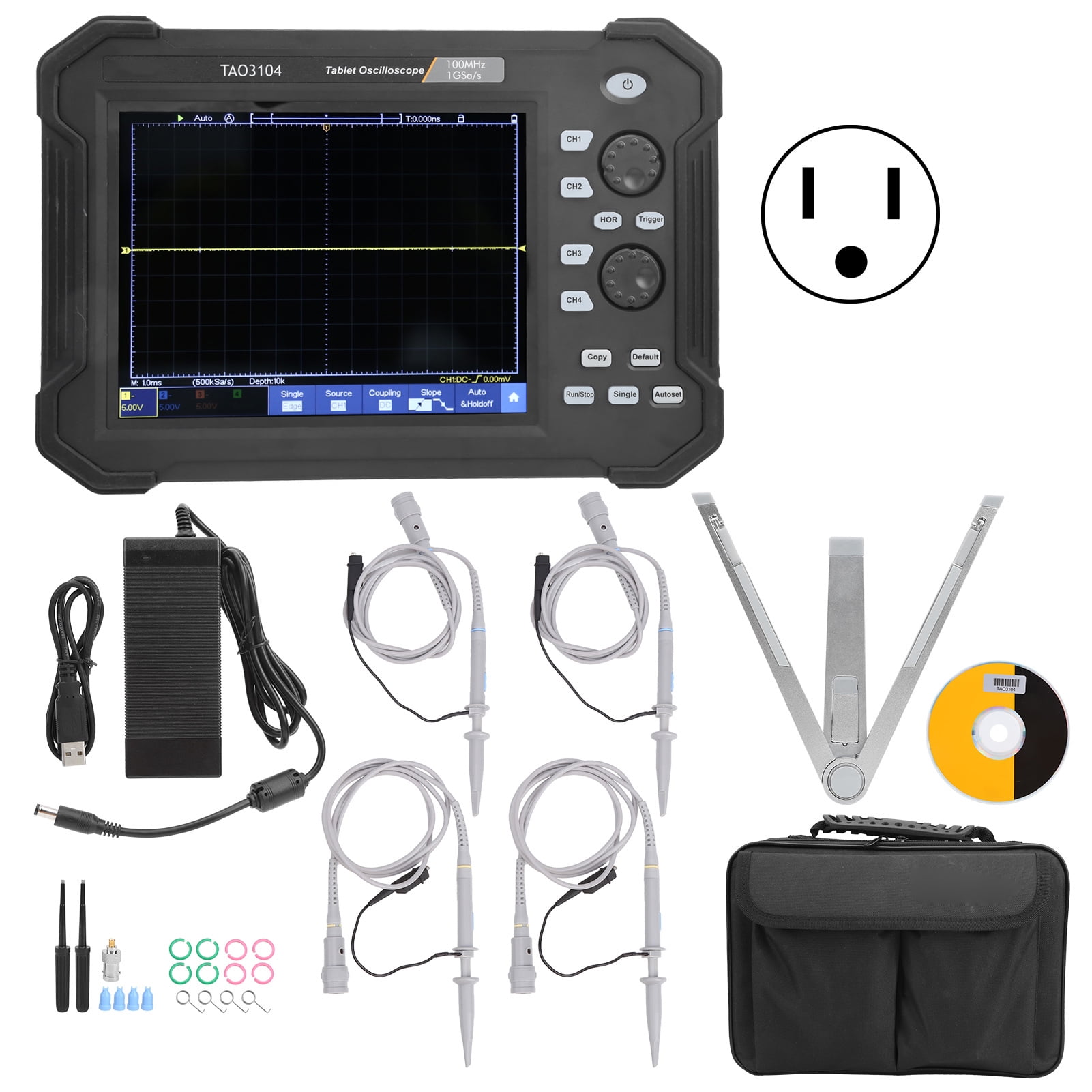 4 Channels Oscilloscope 100mhz Oscilloscope TAO3104 100MHZ Oscilloscope ...