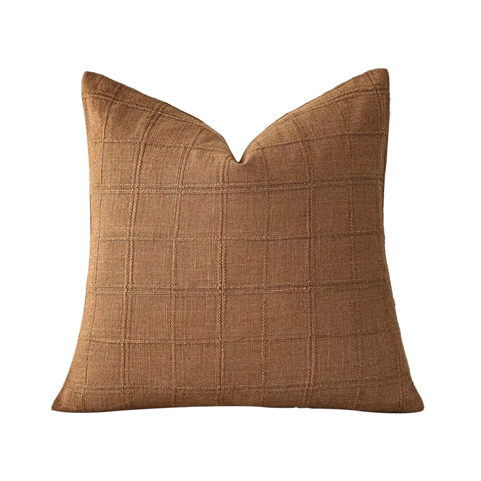 Click here for Lunava Decorative Linen Check Throw Pillow Neutral... prices