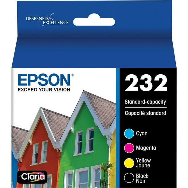 Epson T232 Ink Cartridges - Standard Yield - Black/Cyan/Magenta/Yellow ...