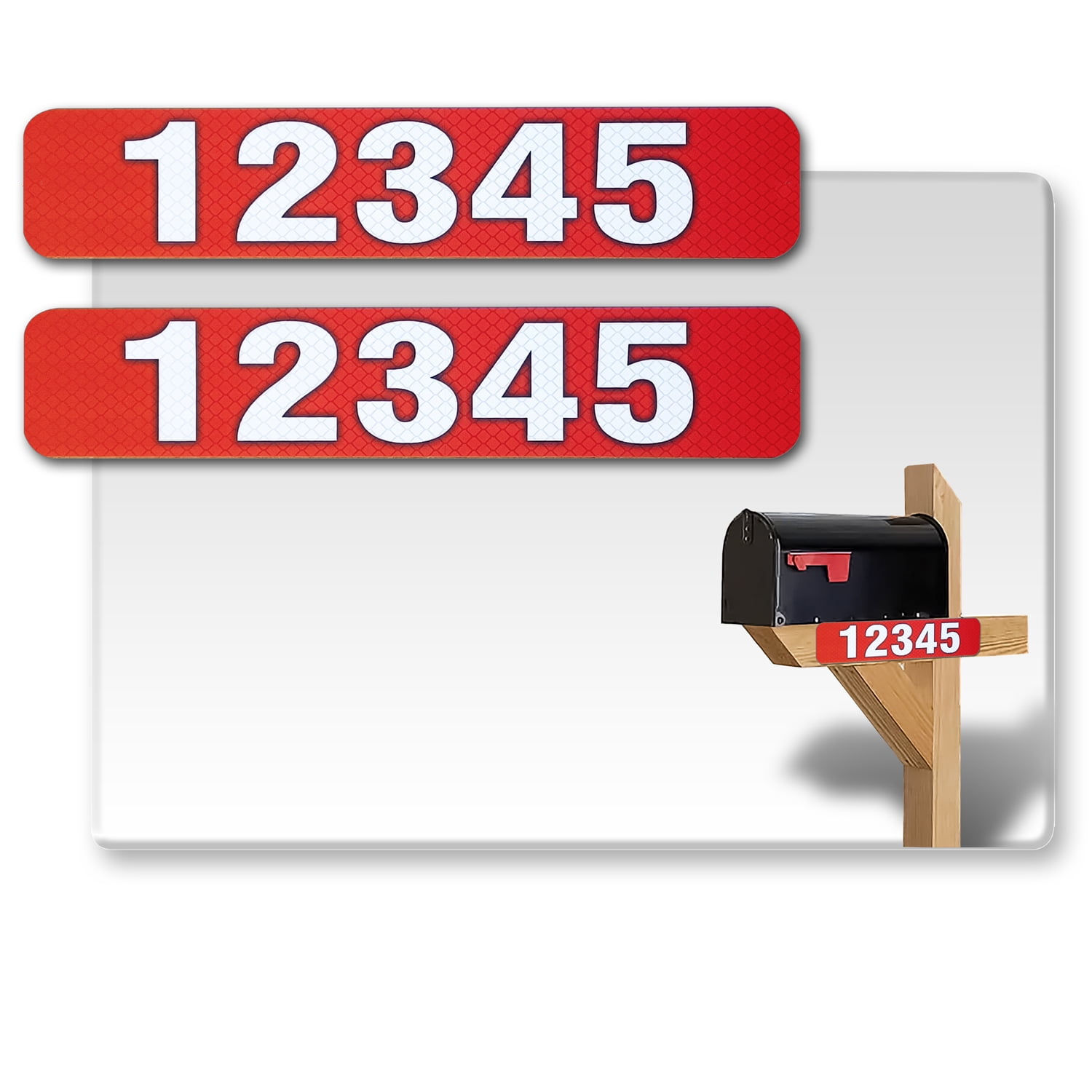 2 Pack Customized Horizontal 911 Mailbox Address Numbers Stickers ...