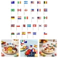 AOOOWER 100Pcs Colorful International Flag Paper Wood Toothpick Cupcake ...