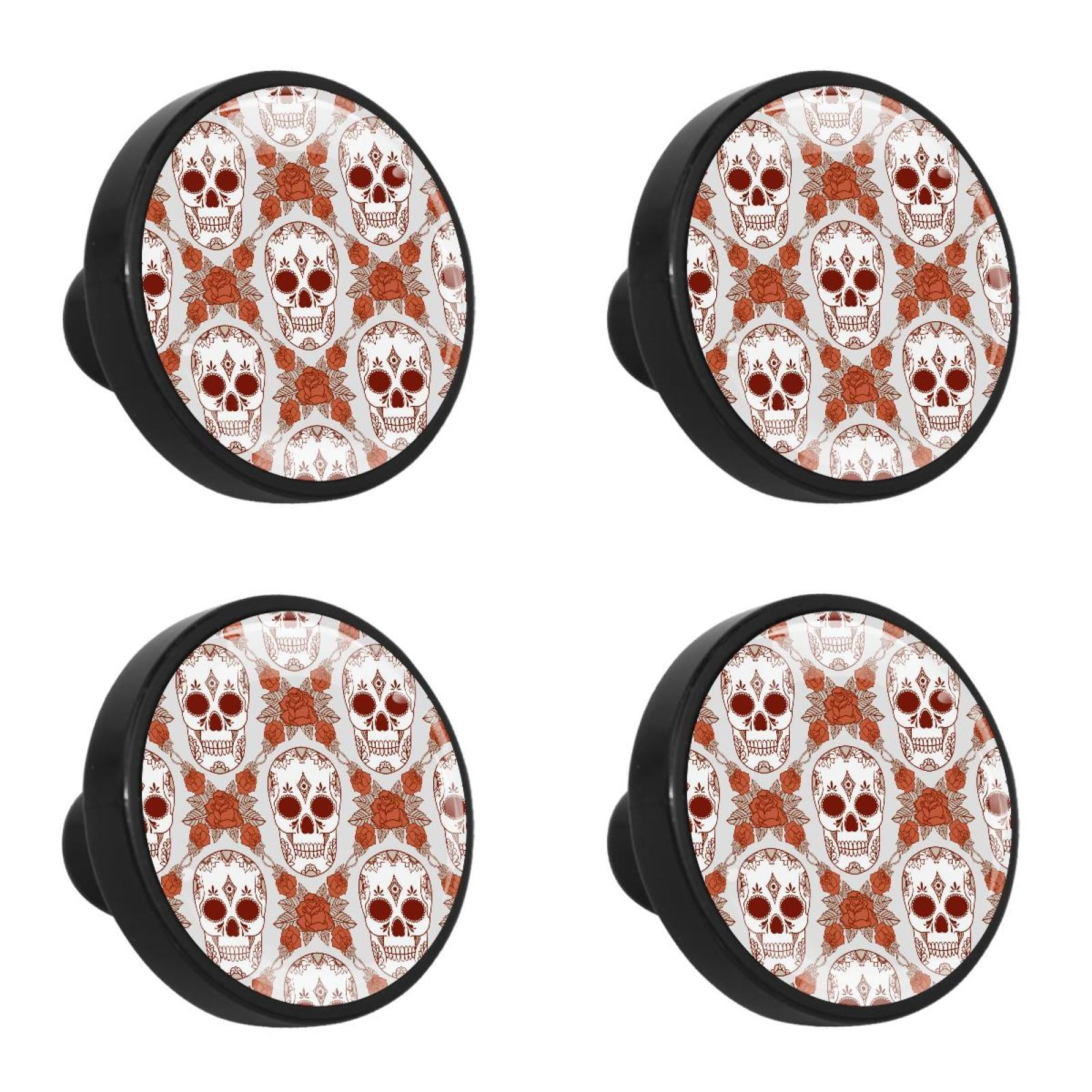 4 Pcs Skull Knobs for Kitchen Cabinet Cupboard Dresser Bookcase Drawer ...