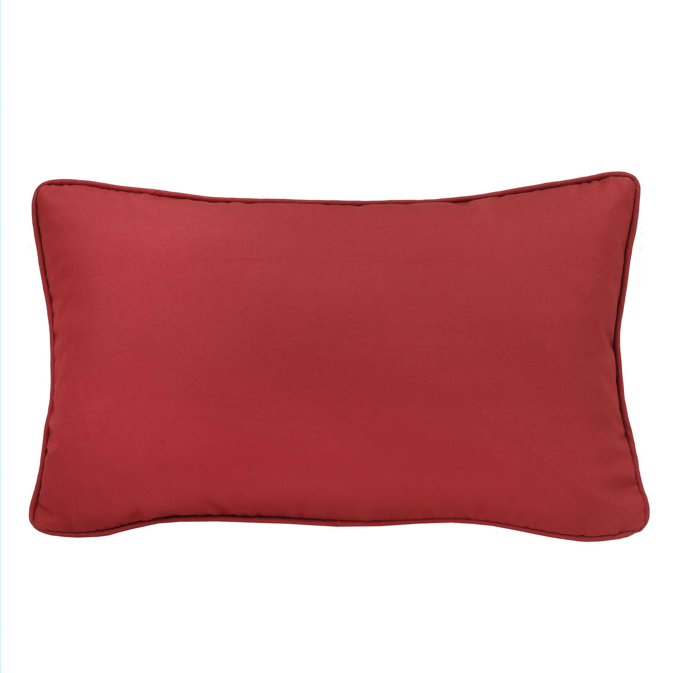 Outdoor Decor Ruby Red Lumbar Pillow, Red, 12W x 20D x 6H - Walmart.com