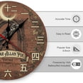 B37 Vintage Raven Gothic Round Wooden Wall Clock, Silent Non-Ticking ...