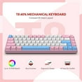 T8 Wired 68 Keys Mechanical Gaming Keyboard with Coiled Cable RGB ...