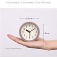 Backlit Alarm Clock, 3.5-Inch Cute Analog Round Digital Quartz Clock ...