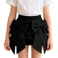 FRSASU Girls Summer Bow Tie Mini Skirt Cute Pleated High Shirred Waist ...